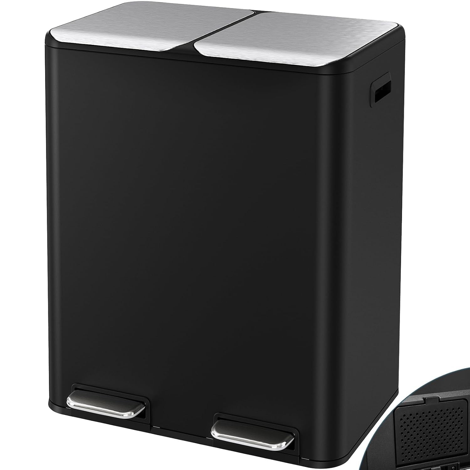 Click here for Pirecart 16 Gallon Kitchen Trash Can With Double C... prices