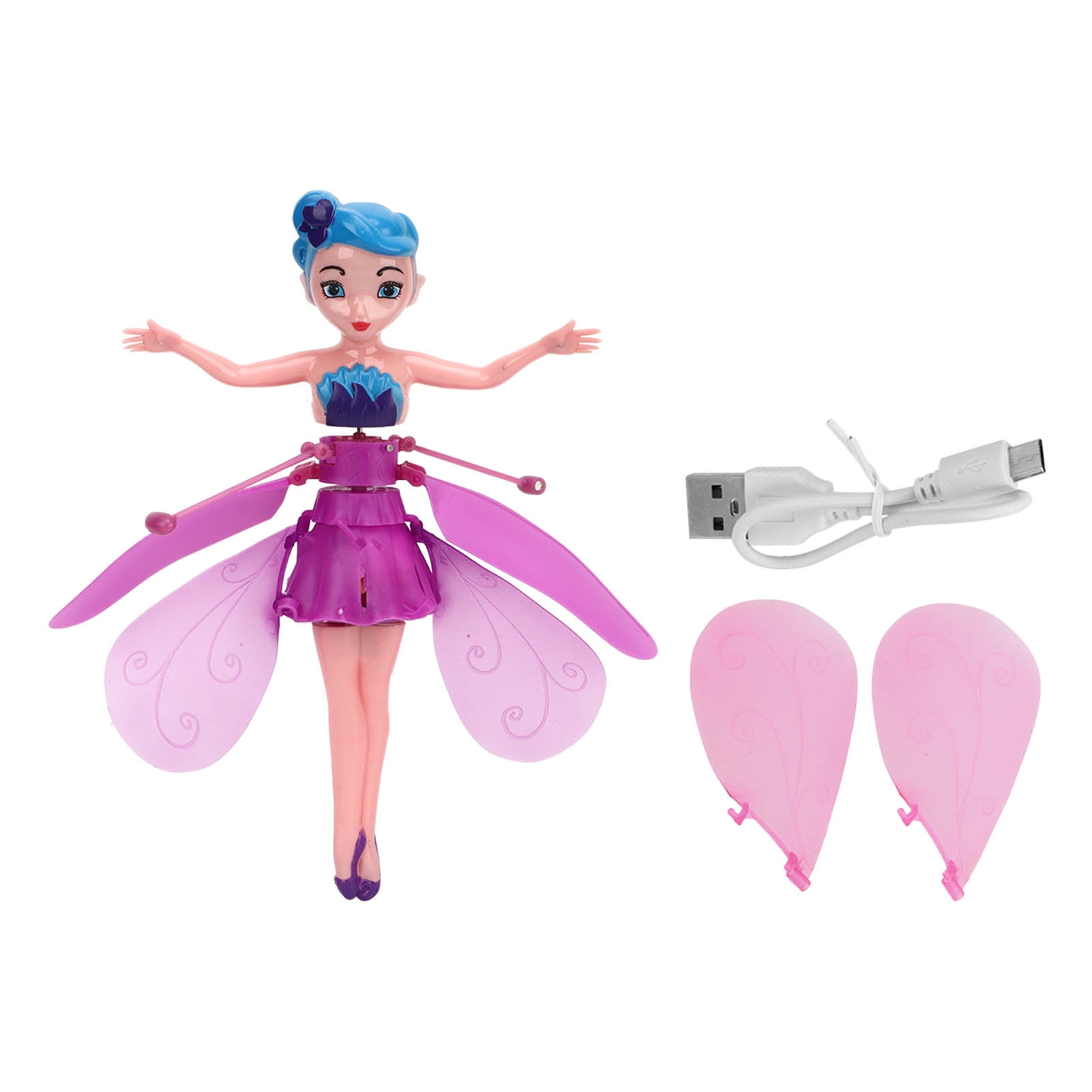 Flying Elf Princess Doll luminoso gesto inducción USB carga cielo bailarina chica voladora ...