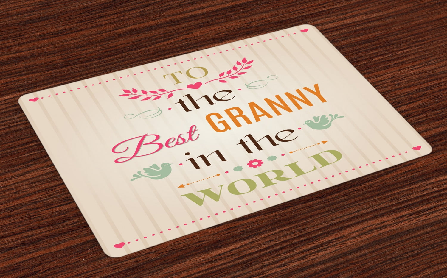 Ambesonne Grandma Place Mats Set of 4, Ornamental Pattern, Standard ...