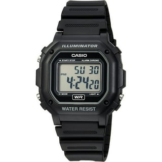 Casio Men's Glossy Resin Digital Sport Watch, Black W214HC-1AV ...