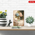 8x12 Inch Metal Wall Art Vintage Hydrangea Bouquet in Glass Jar on Lace ...