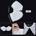 1Pc Detachable Polyester Collars with Plastic Imitation Pearl Button ...