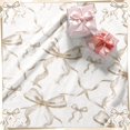 Beige Bow Throw Blanket Preppy Blanket Coquette 50" x 60" Flannel Soft ...