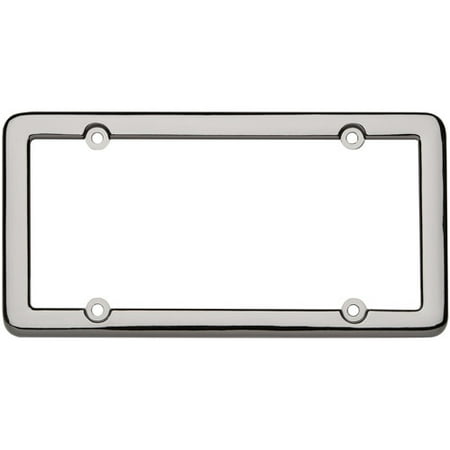 Nouveau License Plate Frame, Black Chrome - Walmart.com