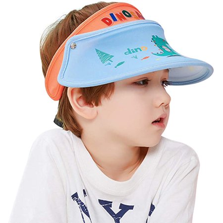 Kids Sun Visor Hat Cartoon Wide Brim UV Protection Tennis Beach Cap ...
