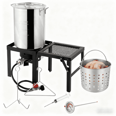 Ktaxon Propane Outdoor Fryer Kit, Aluminum Frying and Boiling Turkey ...