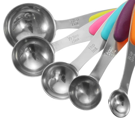 10PCS Portable Stainless Steel Measure Spoons Baking Cooking Scoop Cup ...