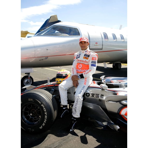 Lewis Hamilton Poster Car Jet Art Decor Art Poster 24x36 Multi-Color ...