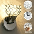 Crystal Wall Sconces Modern Wall Lamp E26 Socket Round Bedroom Bedside ...
