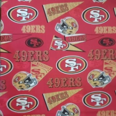 San Francisco 49ers 58" 100% Cotton Logo Sports Sewing & Craft Fabric ...