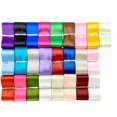 1 1/2" Single Face Satin Ribbon Assortment-100 Yards 25 Colors- Fabric ...