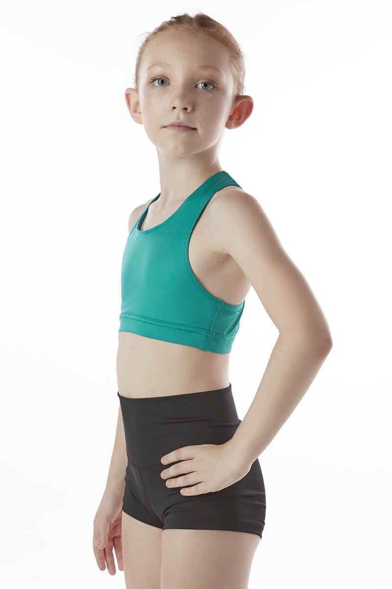 Liakada Girls Braided Sports Bra With Integrated Bra Shelf Liner