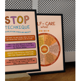 LOLUIS Stop Technique Poster, Boho Mental Health Posters, Therapist ...