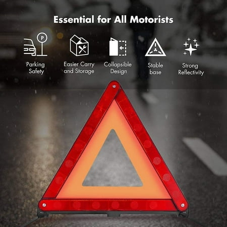 Car Warning Triangles, Safe Parking Sign Triangle Reflective Warning ...