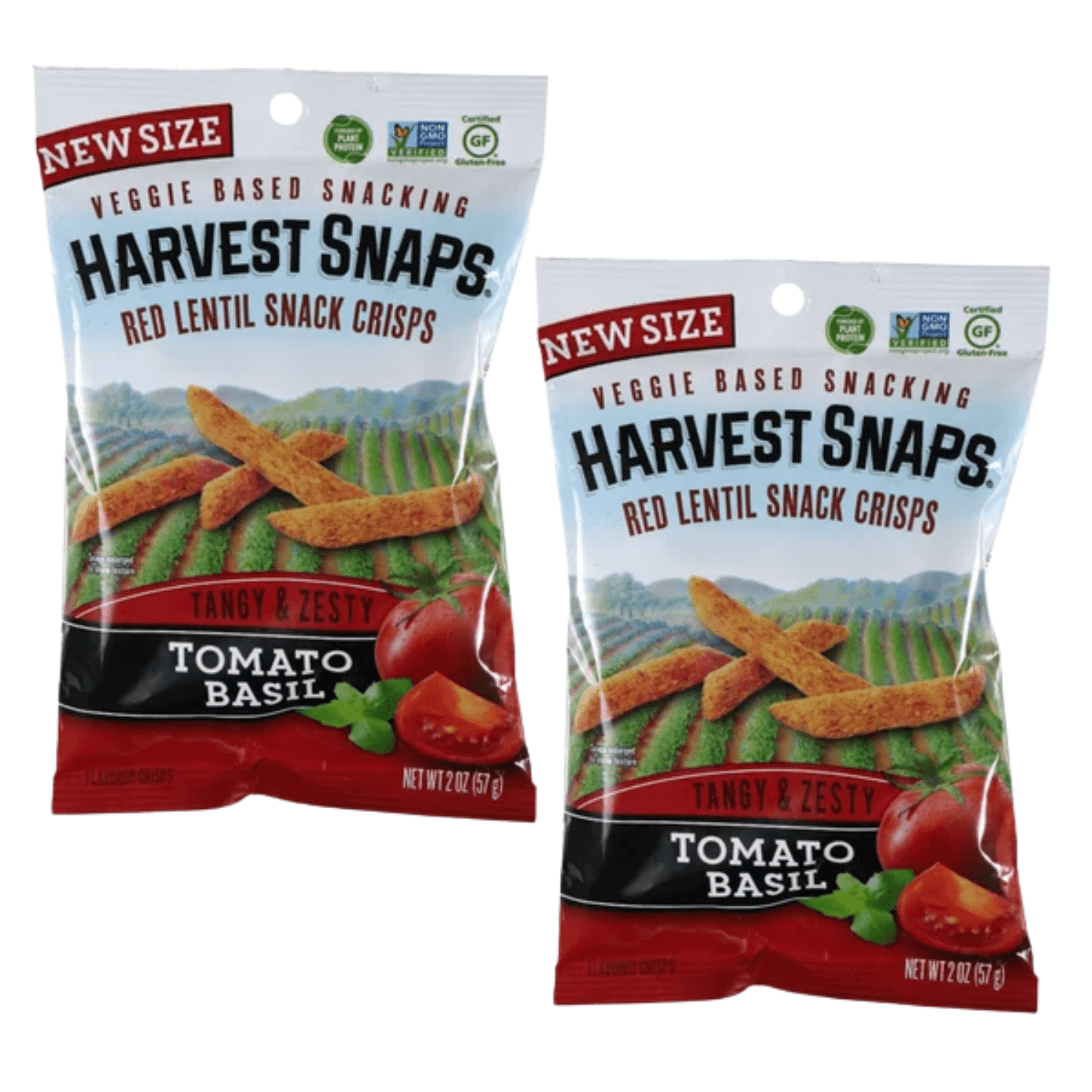 Harvest Snaps Red Lentil Vegetable Snack Crisps, Tangy, and Zesty ...