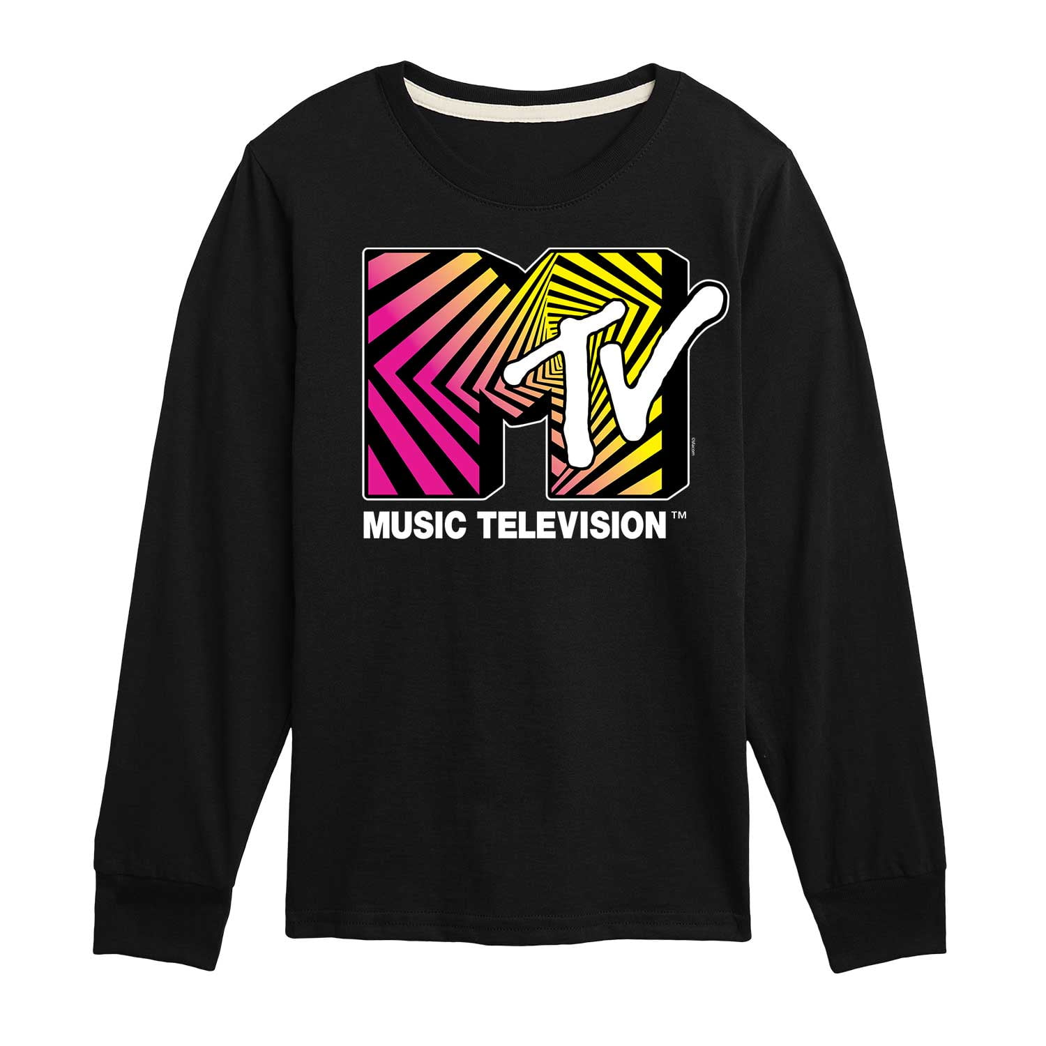MTV Logo - Optical 80S - Toddler And Youth Long Sleeve Graphic T-Shirt ...