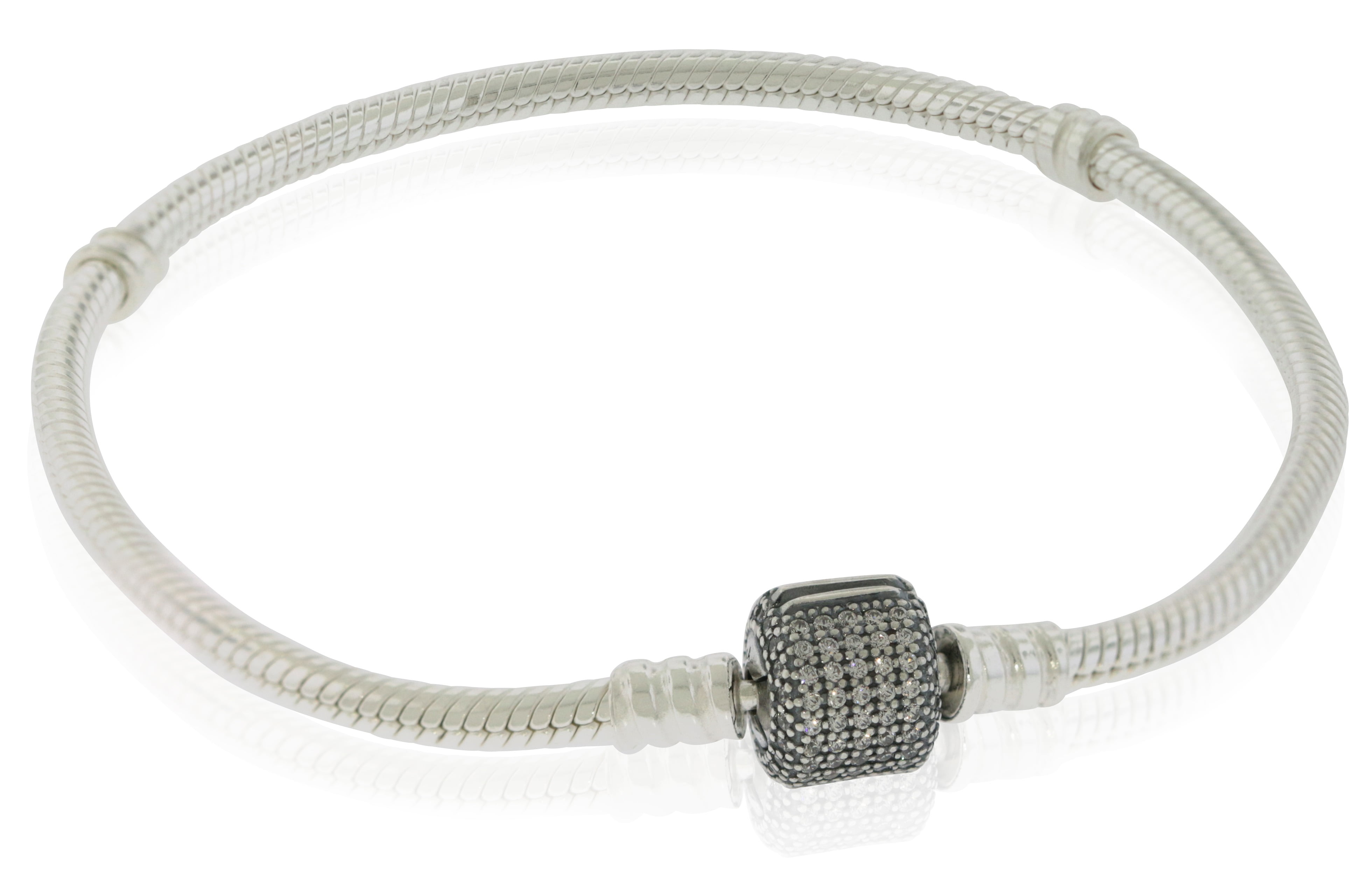 Pandora Sterling Silver Bracelet with Signature Clasp - Walmart.com