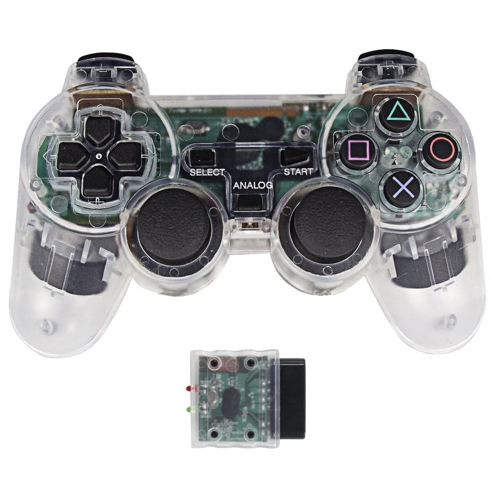 Control Mando Inalámbrico Blue Mamba Compatible con PS2 y PS1 Cristal ...