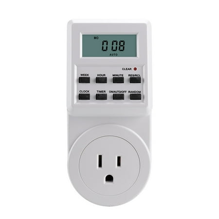 Digital Infinite Repeat Cycle Plug Timer Switch with Countdown and 24 ...