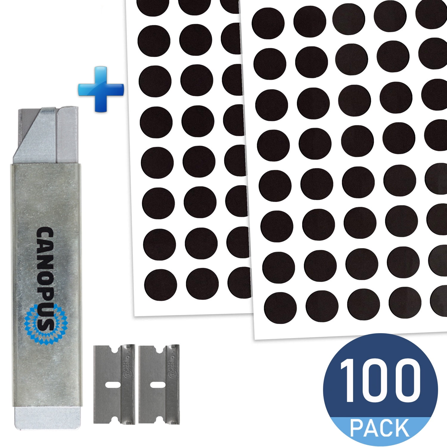 CANOPUS Strong Circle Magnets with Adhesive Backing, 100 Pieces, 3/4in ...