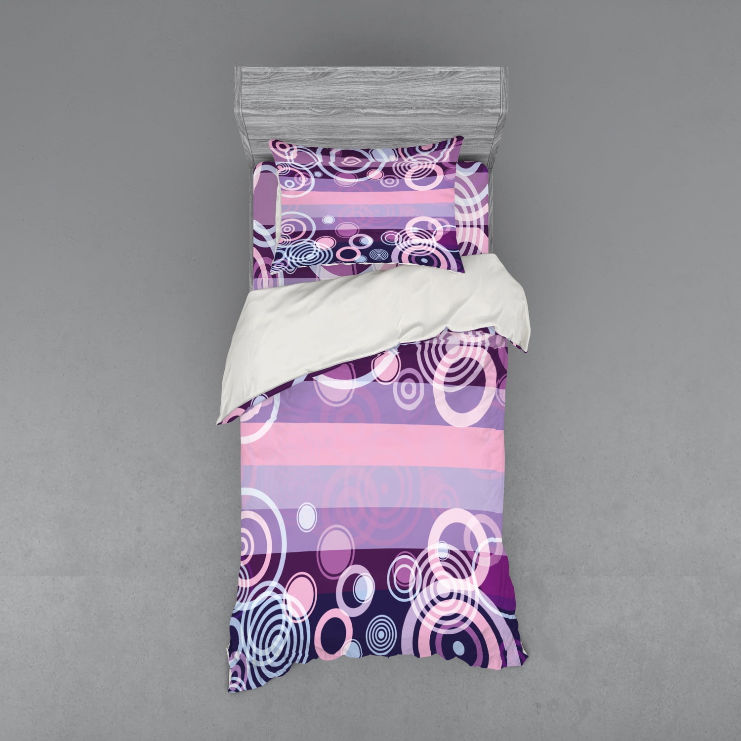 Ambesonne Geometric Bedding Set 3 Pcs, Rounds Bold Borders, Twin XL ...