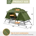 UBesGoo Camping Cot Tent, Foldable Off Ground Elevated Tent Set for 1 ...