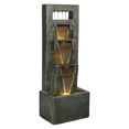 40'' H Garden Freestanding Water Fountain with LED Lights - Modern ...