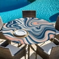 Blue Pink Marble Round Tablecloth 36-44 Inch Round Fitted Table Cloth ...