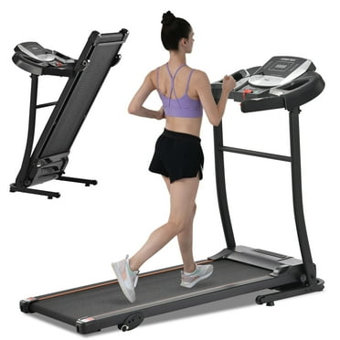 SuperFit Up To 7.5MPH 2.25HP 2 in 1 Dual Display Screen Treadmill ...