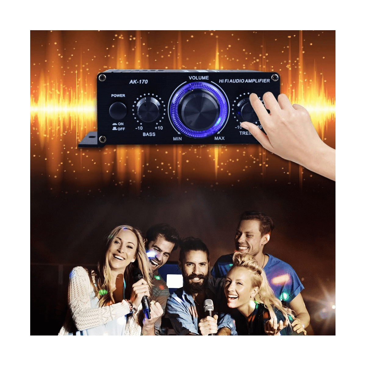 Power Amplifier Fm Radio Mini Amplifier 400W Hifi Mini Hifi Audio Power ...