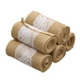 Natural Burlap Craft Ribbon Roll Exquisite Hessian Ribbon with White ...