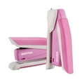 Incourage Spring-Powered Desktop Stapler, 20-Sheet Capacity, Pink/white ...