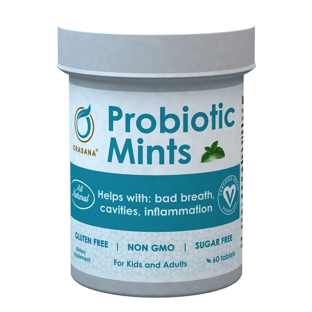 OrasanaÂ® Probiotic Mints, Vegan, All Natural Chewable Probiotic for ...