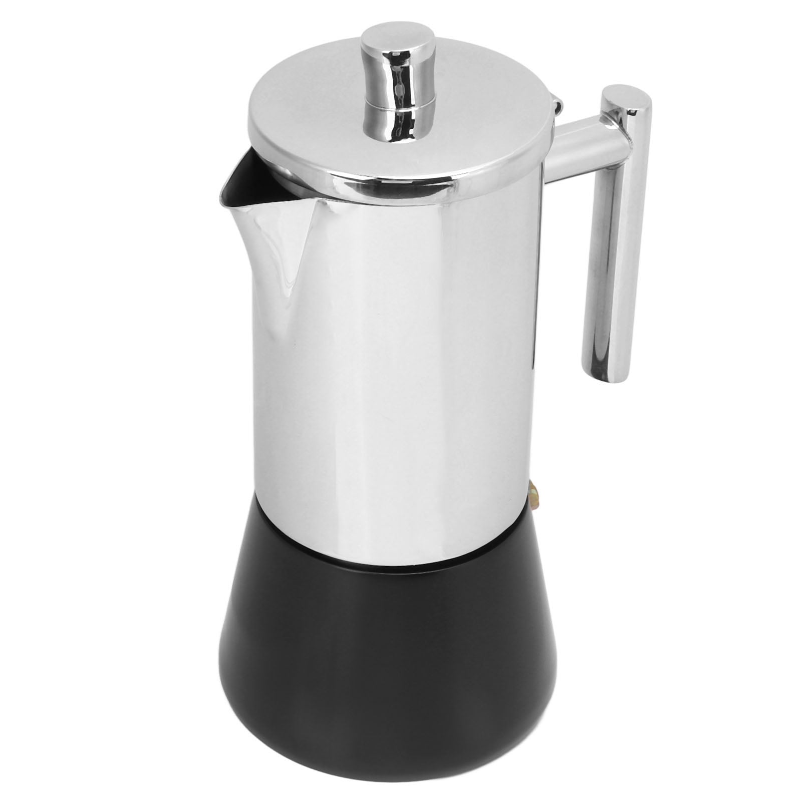 Cafetera Moka De Acero Inoxidable De 6 Tazas, Resistente Al Calor Y ...