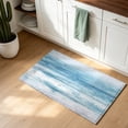Doormat Bathroom Rugs 18x30in, Summer Blue Ocean Retro Plank Non Slip ...