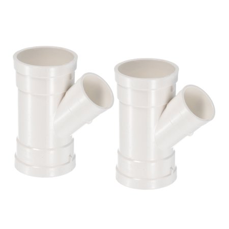 Uxcell Duct Hose Y Shaped Connectors Wye Pipe Splitters, 2" to 1 1/4 ...