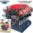 Dr. STEM Toys - V8 Model Engine Kit | 250+ Pieces | Sounds, Lights ...