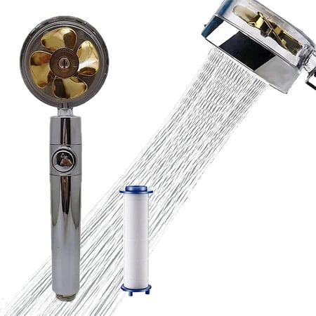 Propeller Driven Shower Head,High Pressure Hand 360°Power Shower Filter ...
