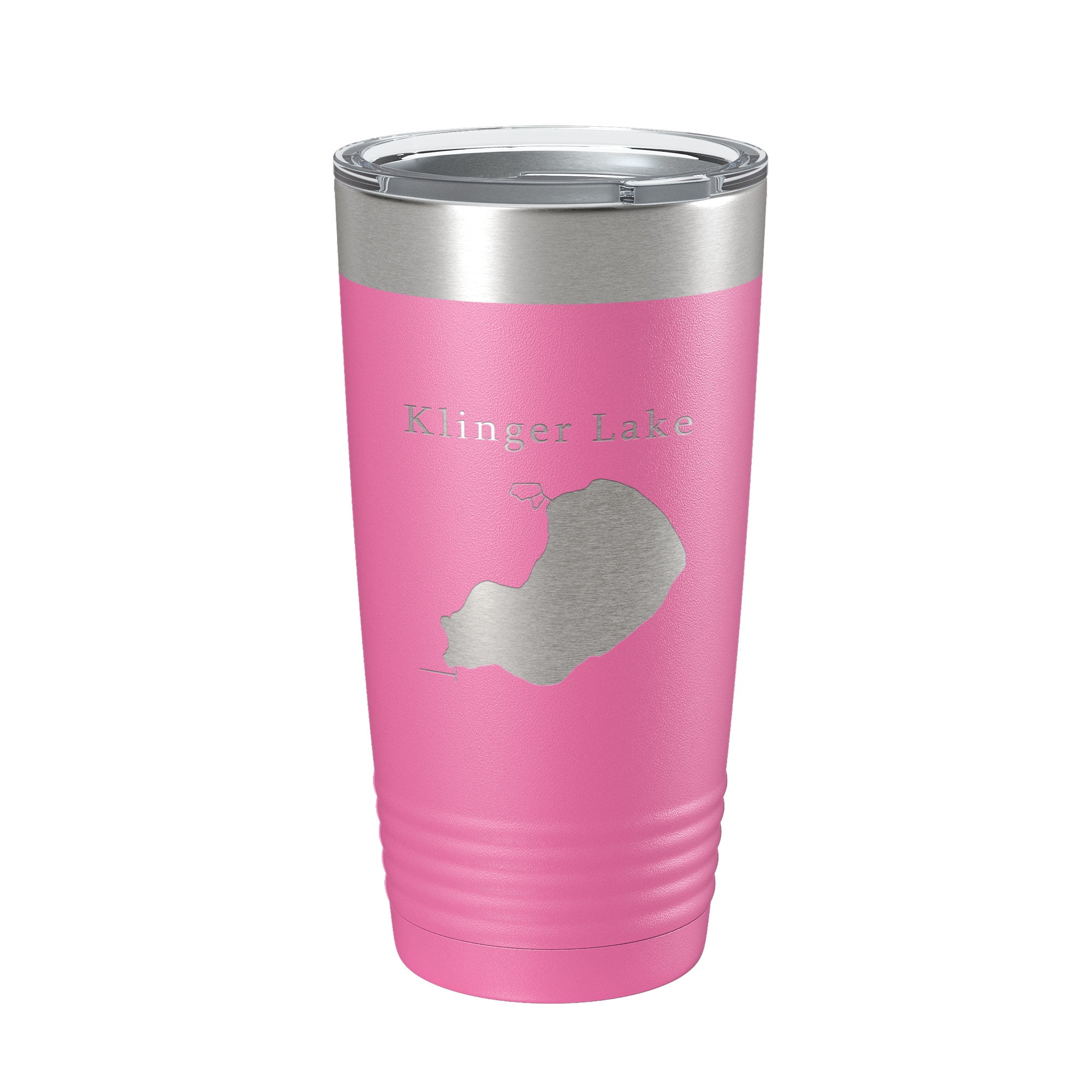 Klinger Lake Map Tumbler Travel Mug Insulated Laser Engraved Coffee Cup ...