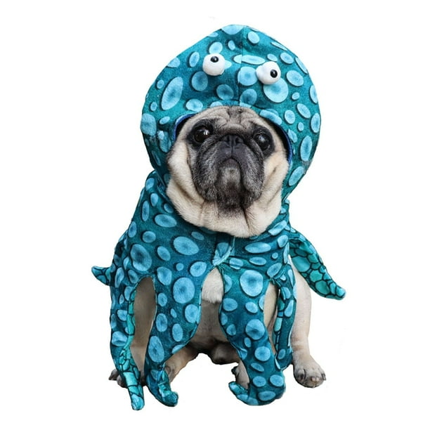 EIMELI Dog Cat Octopus Costumes Pet Halloween Cosplay Dress Funny ...