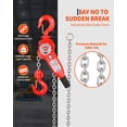1.5 Ton (3,300 Lbs) Manual Chain Hoist – 10FT Heavy-Duty Lever Block ...