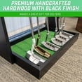 GoSports Premium Wooden Golf Putter Stand - Indoor Display Rack - Holds ...