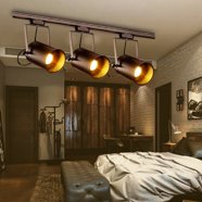 Pro Track Mini S-Wave 6-Head LED Ceiling Track Light Fixture Kit Spot ...