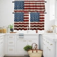 Farmhouse American Flag Kitchen Curtains, Kitchen Curtains and Valances ...
