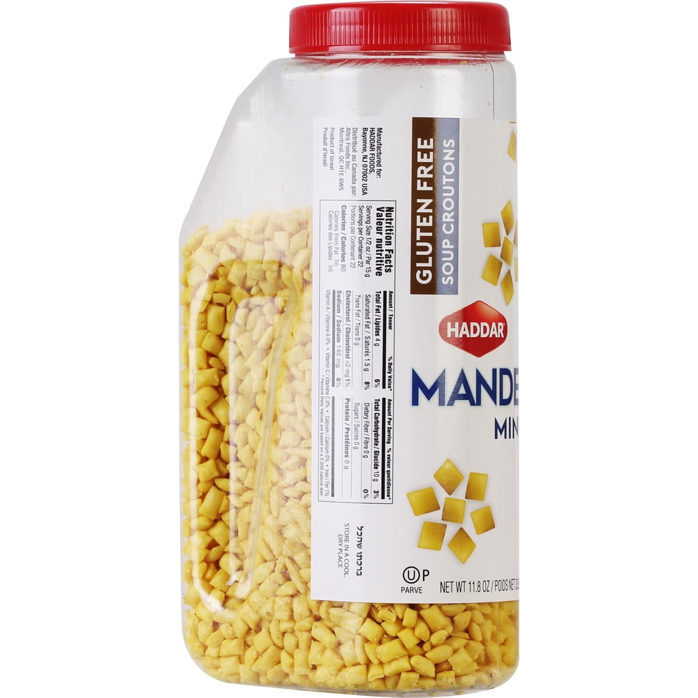 Haddar Kosher Mini Mandel Soup Croutons Gluten Free - Passover - 11.8 ...