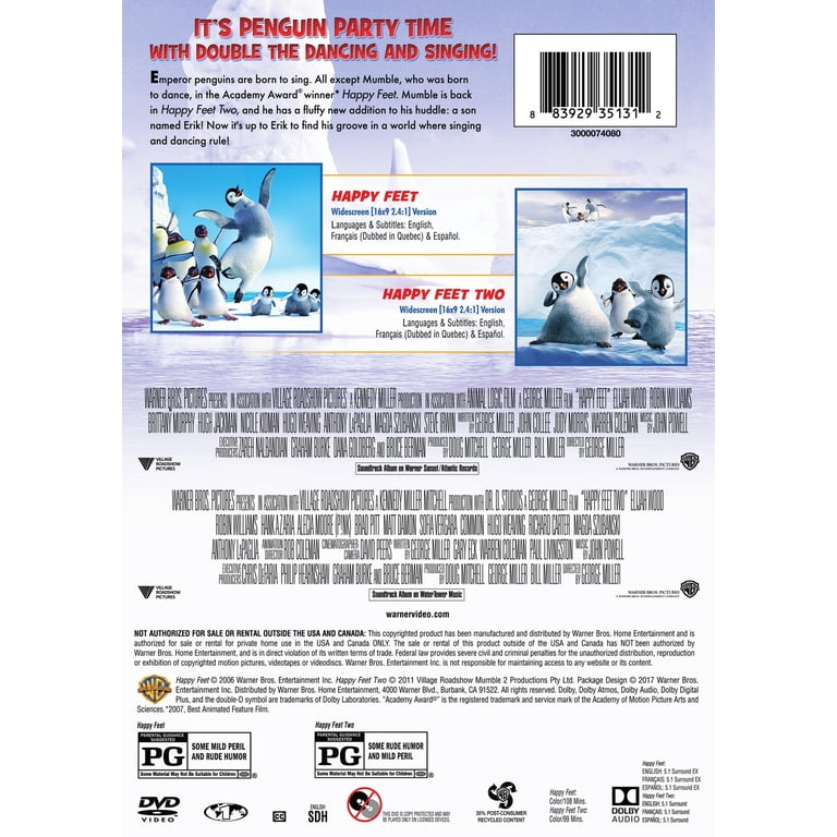 Menú Del Dvd De Happy Feet Happy Feet DVD Menu Walkthrough