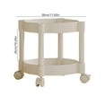 2 Tiers Plastic Rolling Utility Cart with Wheels, Multi Functional ...