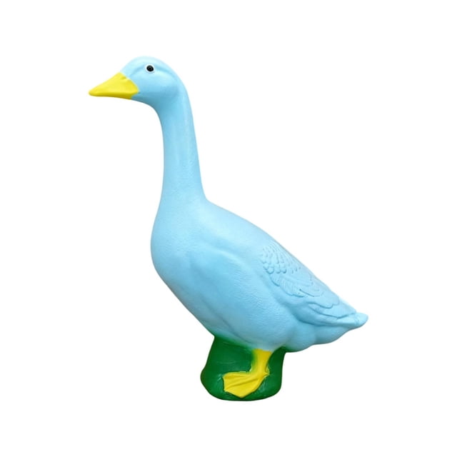 White Goose Garden Statue Resin Outdoor Sculpture Lawn Ornament Porch ...