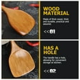 Wooden Cooking Spatula Wok Spatula Cooking Shovel Cookware Kitchen ...
