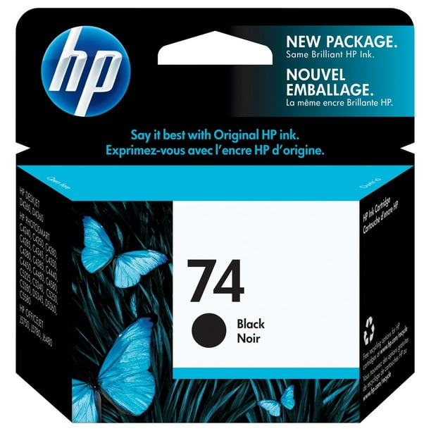 HP 74 Black Original Ink Cartridge (CB335WN), Black - Walmart.ca